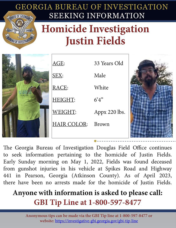 The GBI is seeking information about the homicide of Justin Fields in ...