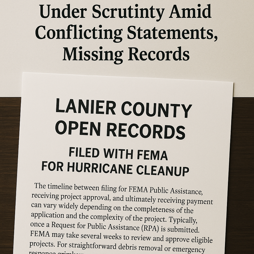 Lanier County’s FEMA Reimbursement Claims Conflict with Documents Clash ...