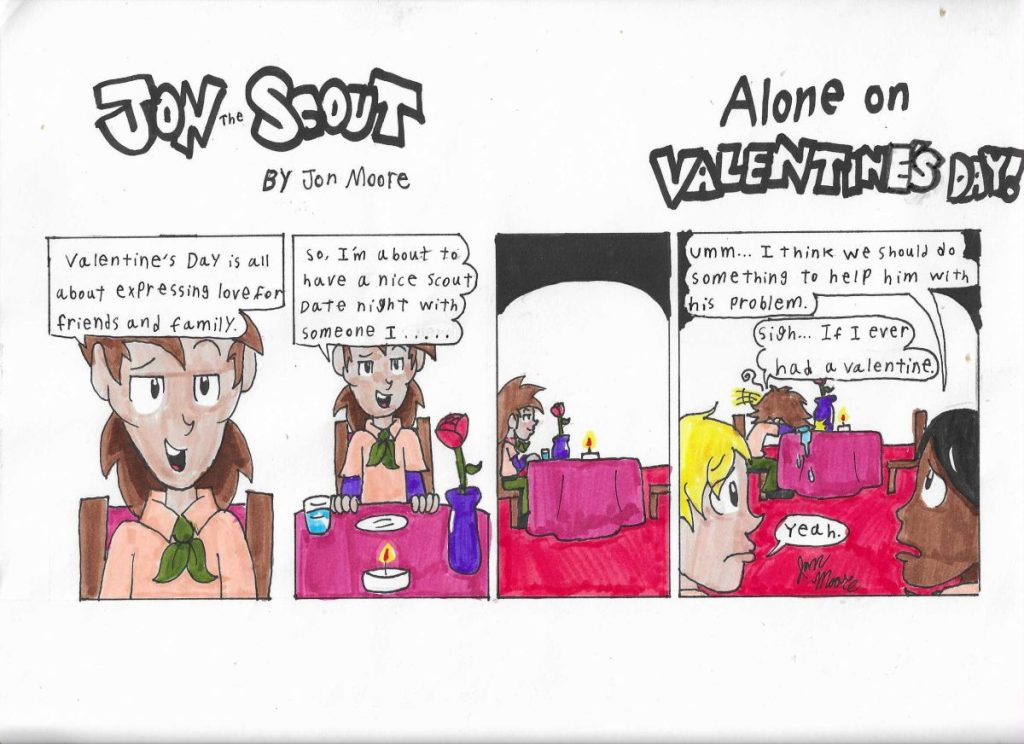 Alone on Valentines Day! Jon the Scout Cartoon, by Jon Moore – Lanier ...