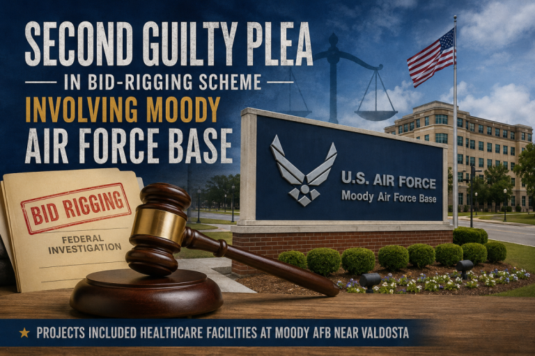 Second Guilty Please involved in Moody AFB Bid Rigging 2026 – Lanier ...